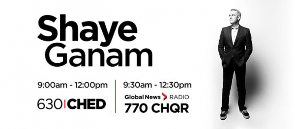 Shaye Ganam steps into the 9 to Noon hour slots on CHED and QR 77 ...