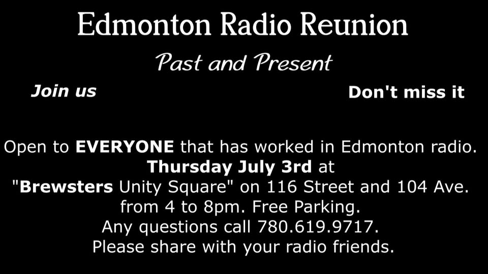 Edmonton Radio Reunion happens on July 3rd - Puget Sound Radio